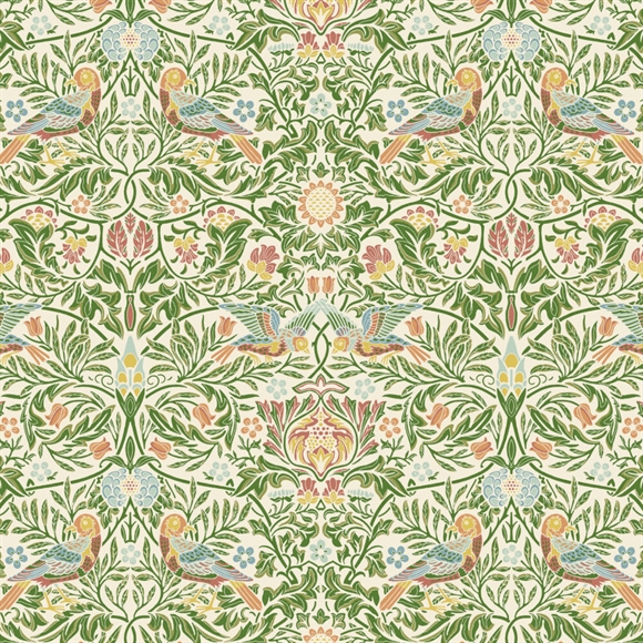 William Morris stof 'Bird Boughsgreen'